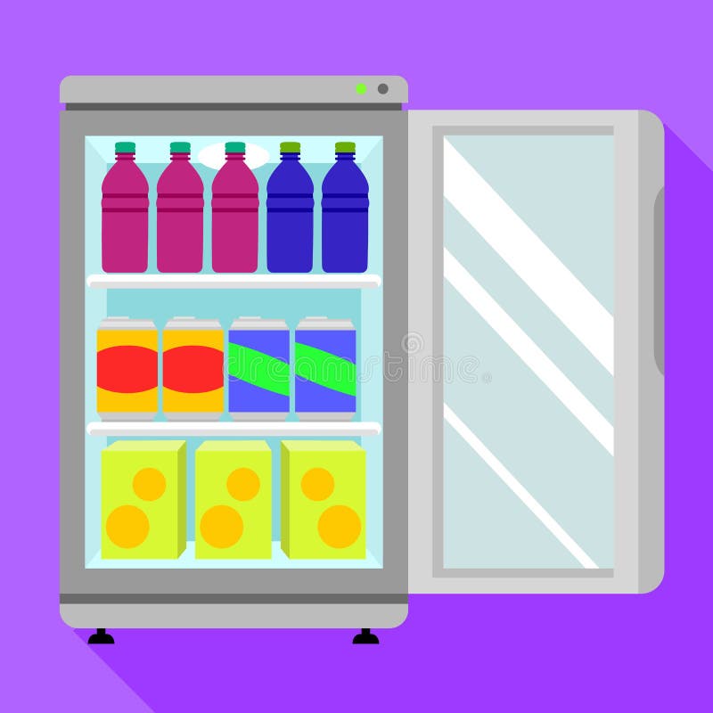 Open Freezer Icon, Cartoon Style Stock Vector - Illustration of bottle ...