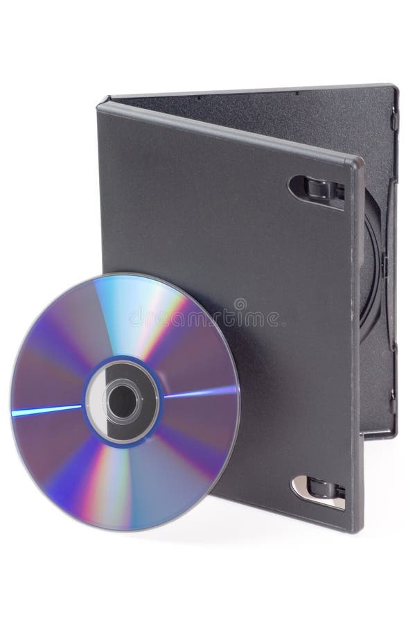 Open DVD Box Isolated on a Whi Stock Photo - Image of recordable ...