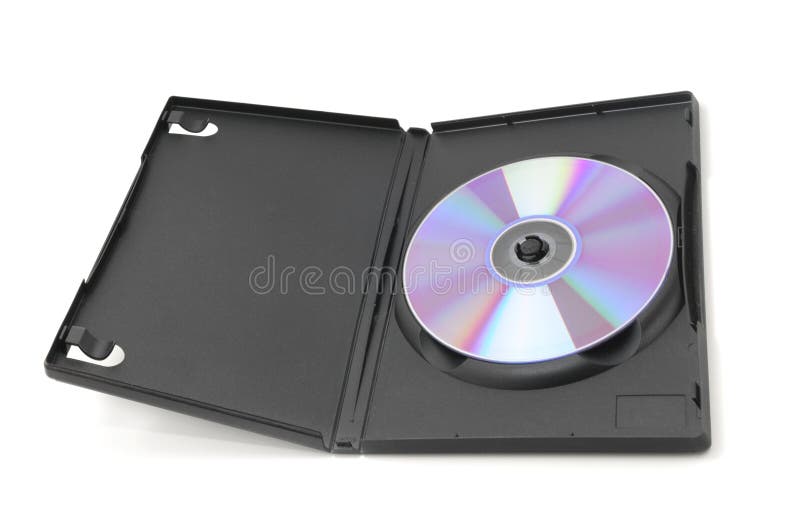 Open DVD case stock photo. Image of transparent, education - 9564658