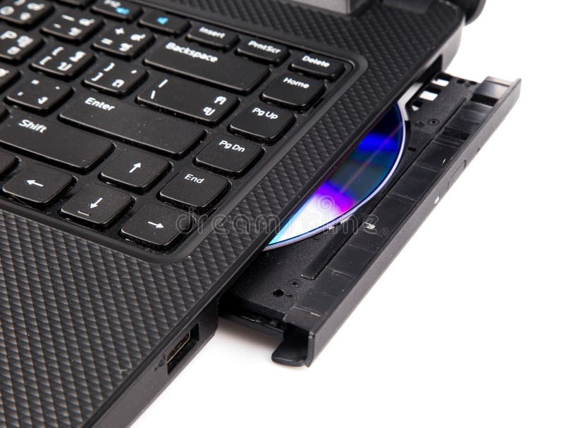 Open DVD drive stock image. Image of modern, drive, laptop - 39761643