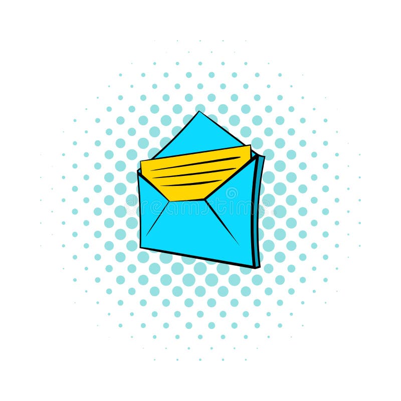 Open E-mail Icon, Pop-art Style Stock Vector - Illustration of message ...