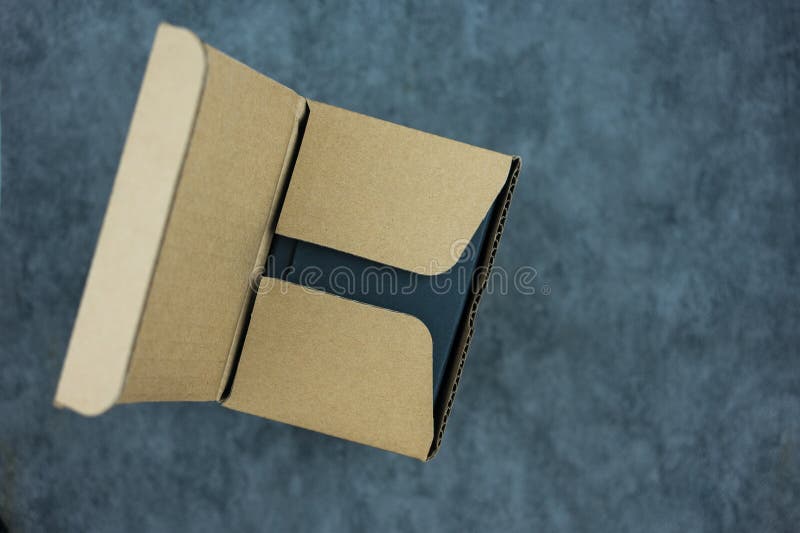 Open Ecological Packaging Box Made of Cardboard Stock Image - Image of ...