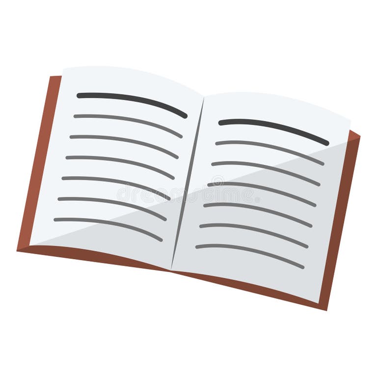 Open Educational Book. Vector Stock Illustration - Illustration of ...