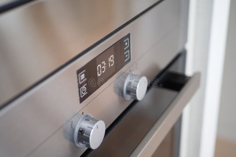 Open electric oven at home stock image. Image of equipment - 278664689