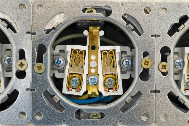 Open electric socket strip stock image. Image of electric - 76075583