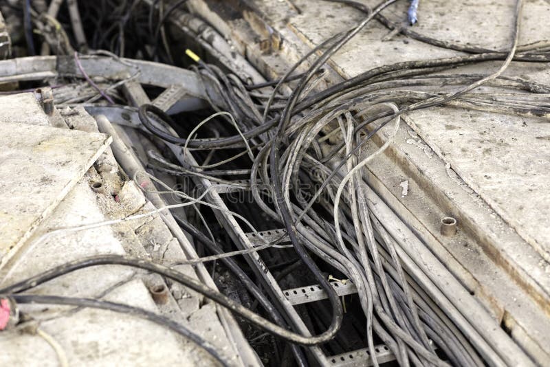 Changing electrical wires stock photo. Image of dumping - 160288586