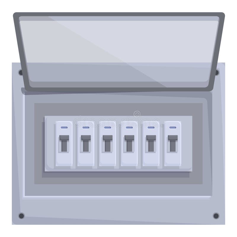 Open Electrical Panel Showing Circuit Breakers for Home Energy ...