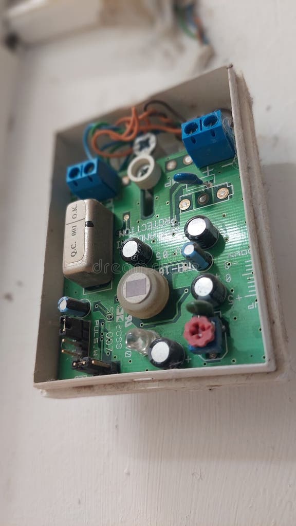 Open Electronic Circuit Board for AC Control Stock Photo - Image of ...