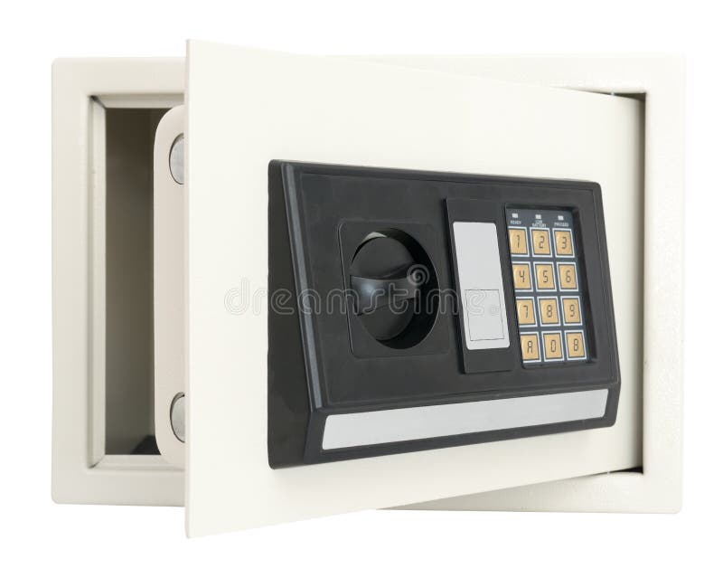 Safe box isolated on white stock photo. Image of rich - 21163892