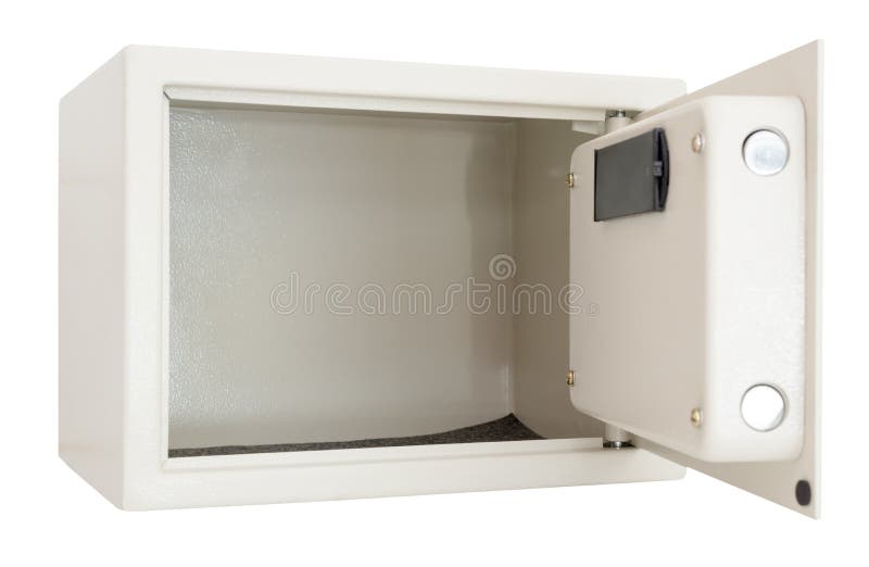 Safe box isolated on white stock photo. Image of rich - 21163892