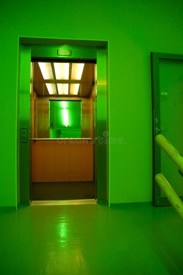 Open lift (elevator) doors stock image. Image of indoors - 2776175