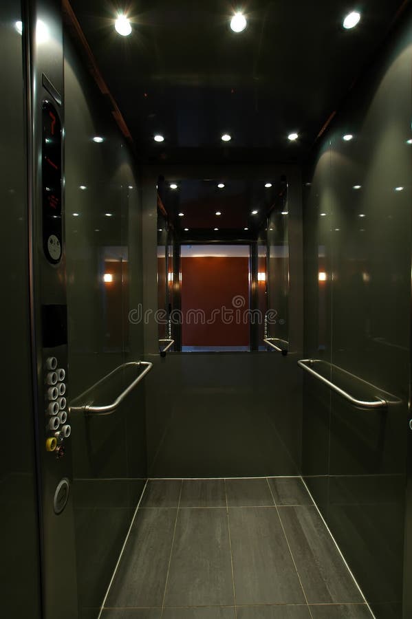 Open elevator stock image. Image of metallic, architecture - 5879585