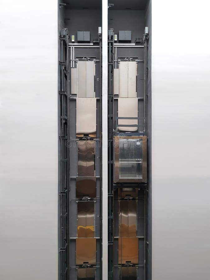 Open Elevator Shaft in an Office Building, Equipment Stock Photo ...