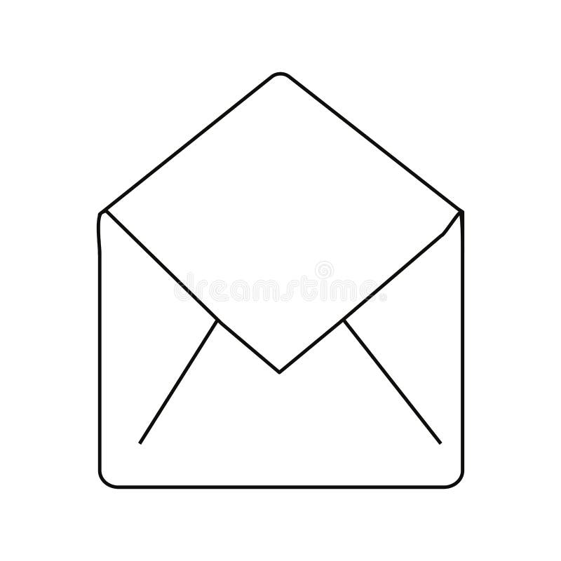 Email Envelope Message Letter Sketch Stock Illustration - Illustration ...