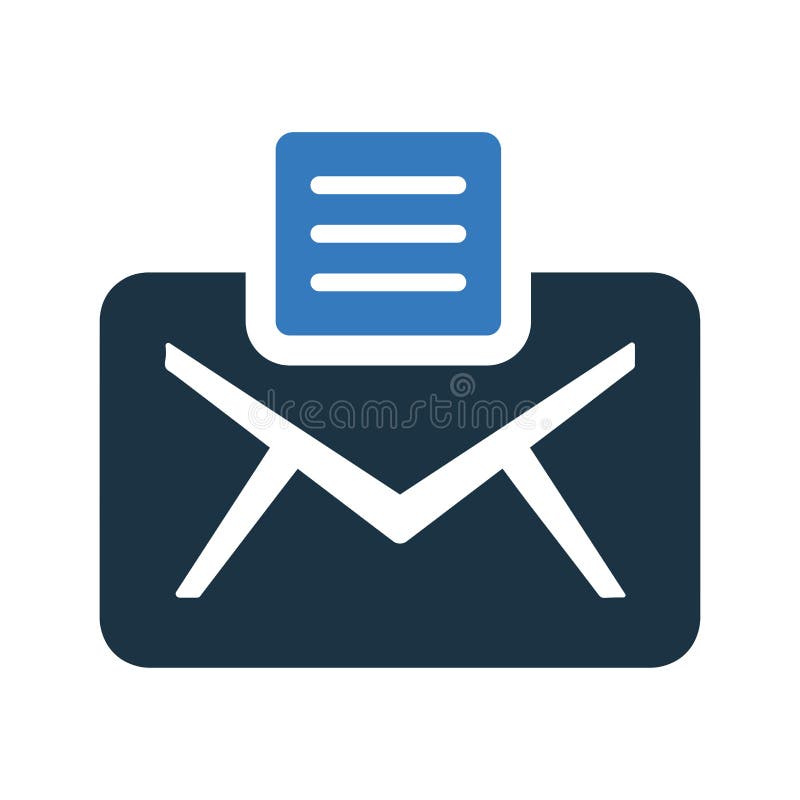 Email, Open Mail, New Email Icon Stock Illustration - Illustration of ...