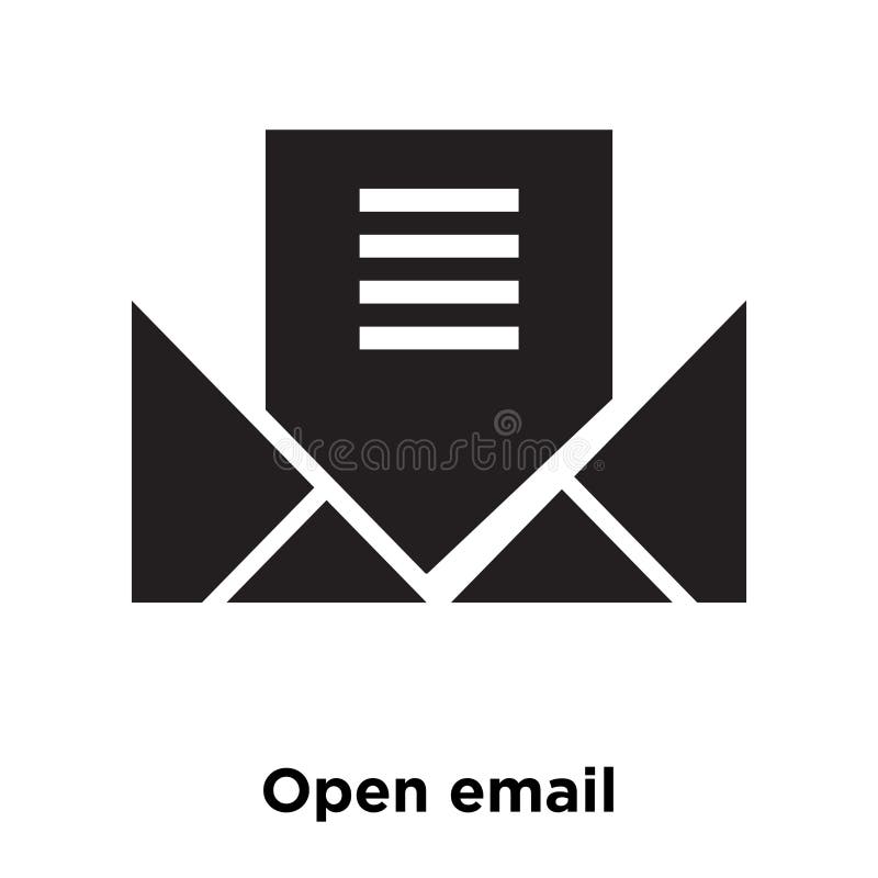 Open Email Icon Vector Isolated on White Background, Logo Concept of ...