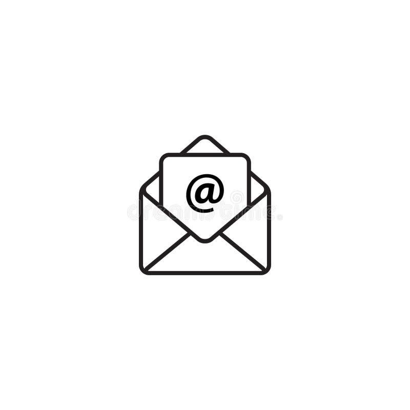 Open Email Icon Vector. Mail Logo Symbol Illustration Stock Vector ...
