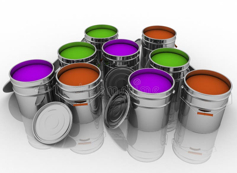 Emmers met een verf stock illustratie. Illustration of huis - 30993458