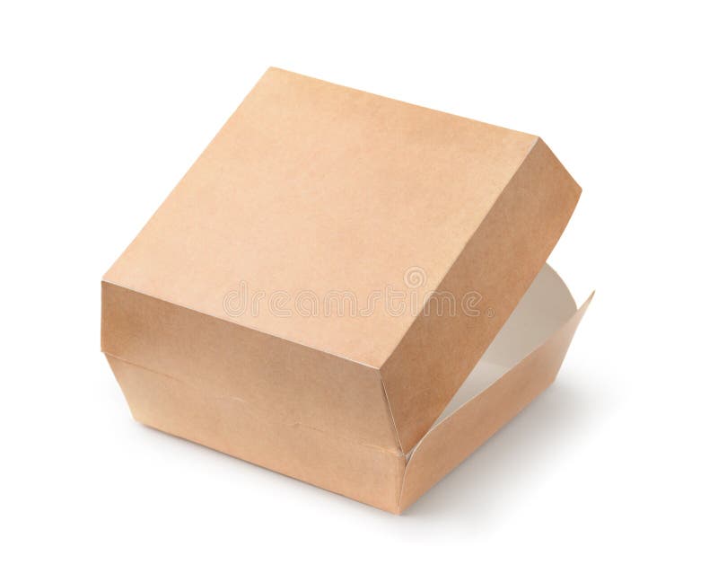 Open Empty Blank Burger Box Stock Photo - Image of container, lunch ...
