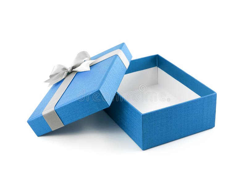 Open Present Box Blue
