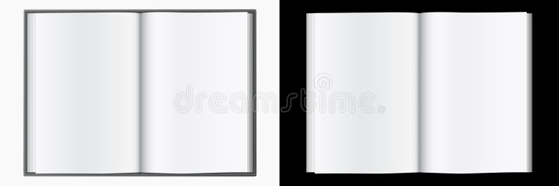 Open Empty Book Journal Template Stock Vector - Illustration of ...