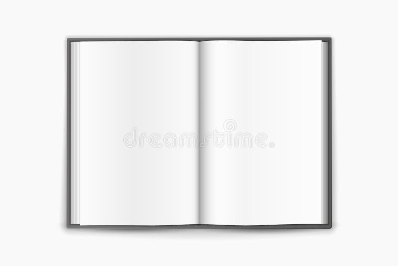 Open Empty Book Template. Blank White Blank Pages for Notes and ...