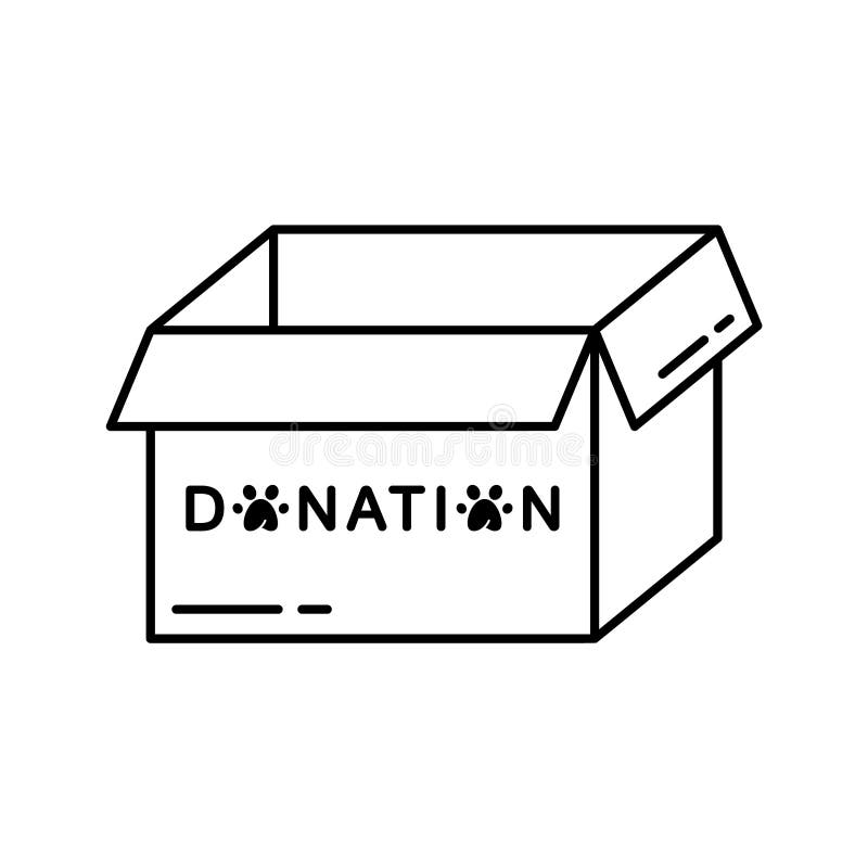 Empty Donation Box Isolated on White Background, Open Box Blank for ...