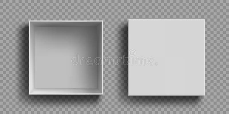 Open Empty Cardboard Box with a Glow Inside Stock Vector - Illustration ...