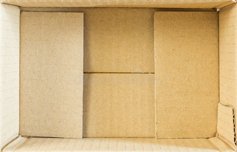 Open Empty Brown Cardboard Box Isolated on White Background Top View ...