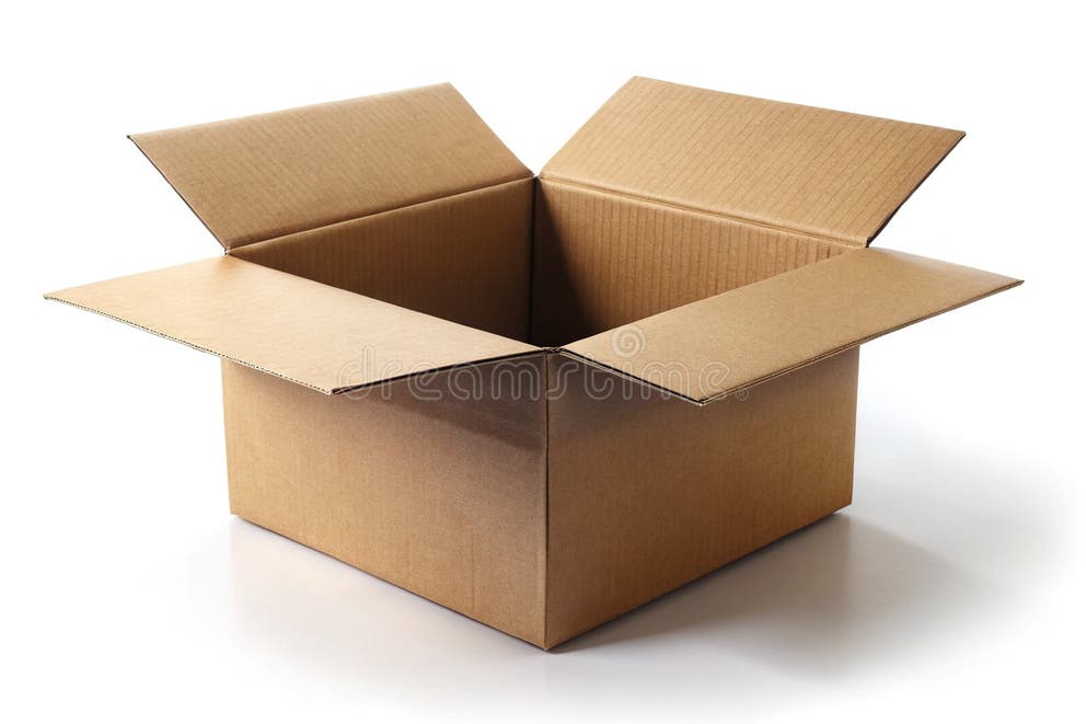 Open Empty Brown Cardboard Shipping Box Versatile Packaging for ...
