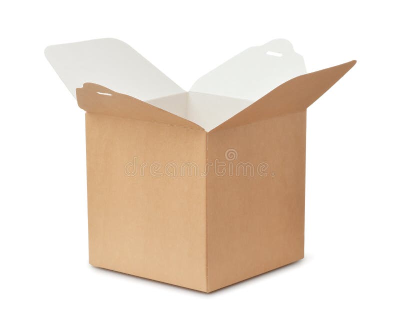Open Empty Blank Burger Box Stock Photo - Image of container, lunch ...