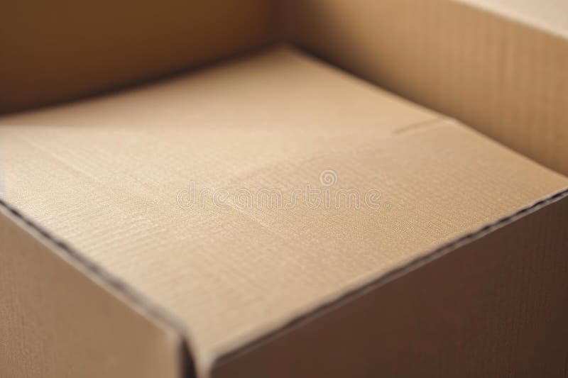 Open Empty Cardboard Box Closeup Stock Image - Image of paper, carton ...
