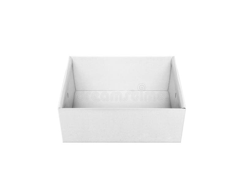 Open Empty Cardboard Box Isolated on White Background Stock Image ...