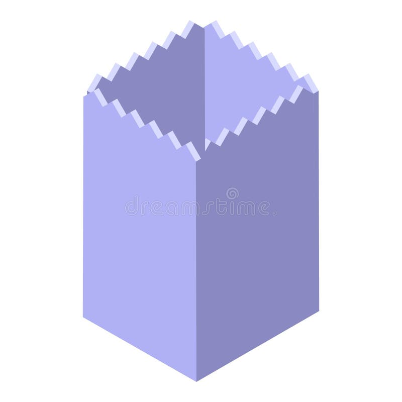 Open Empty Cardboard Box Isometric View Stock Illustration ...