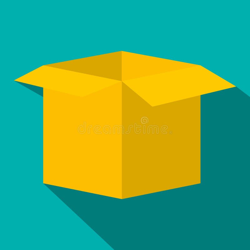 Open Empty Cardboard Icon, Icon Cartoon Stock Vector - Illustration of ...