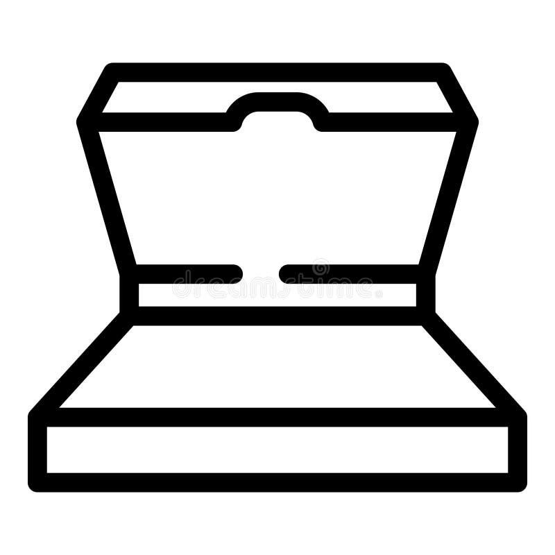 Open Empty Cardboard Pizza Box Standing on Table Stock Vector ...