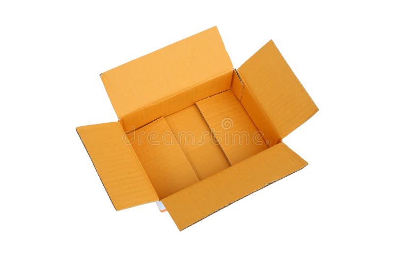 Open Empty Carton Corrugated Cardboard Box Stock Image - Image of ...