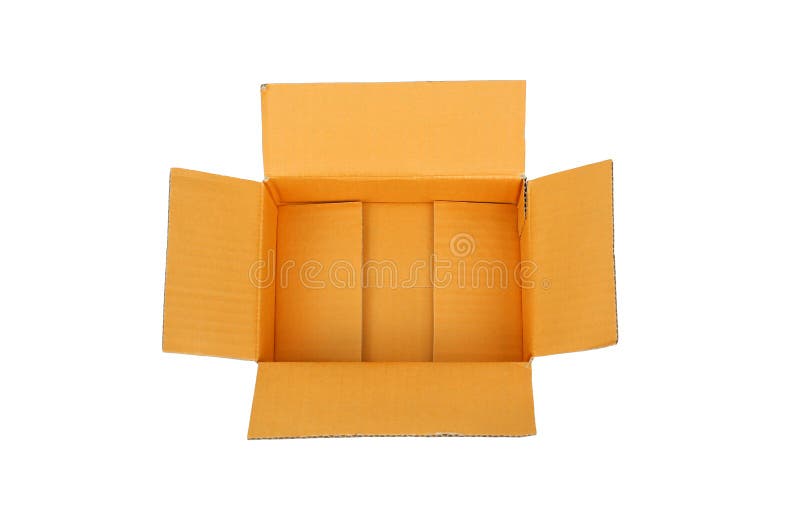 Open Empty Carton Corrugated Cardboard Box Stock Image - Image of cargo ...
