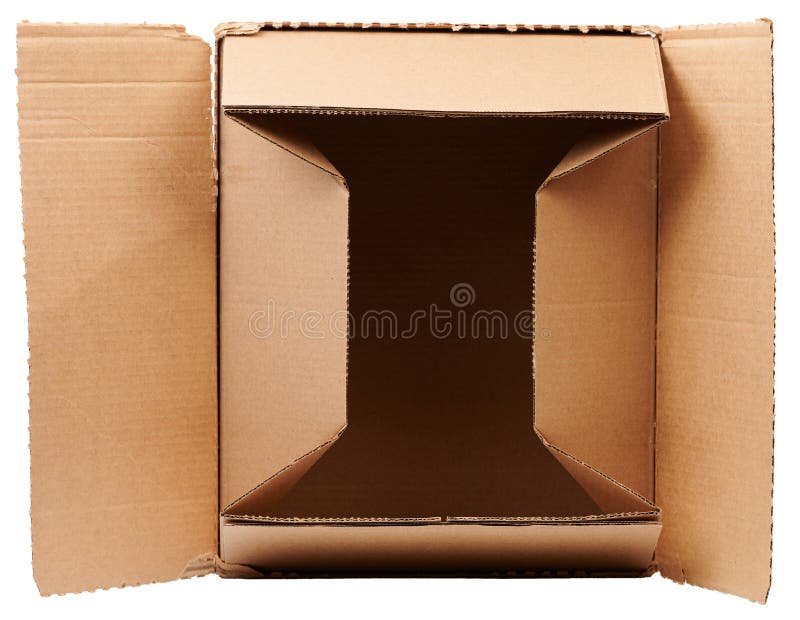 Open Empty Carton Paper Box Stock Photo - Image of carton, delivery ...