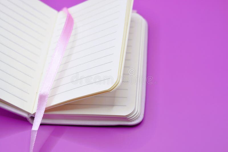 Empty Diary, Notepad Mockup and Book on Round Wooden Table. Glass of ...