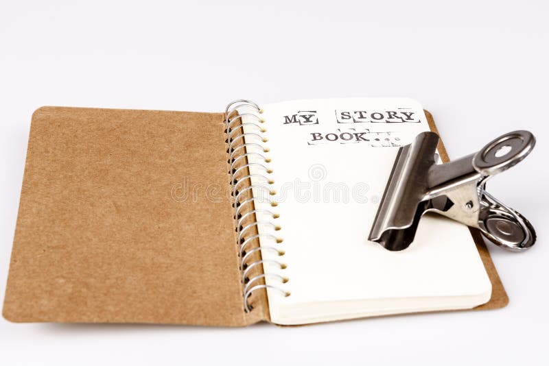 Open Empty Diary or Story Book with Pencil Stock Image - Image of ...