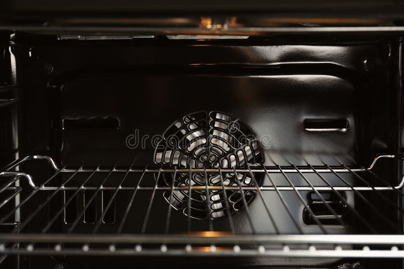 Open Empty Electric Oven with Rack Stock Image - Image of oven, cooker ...