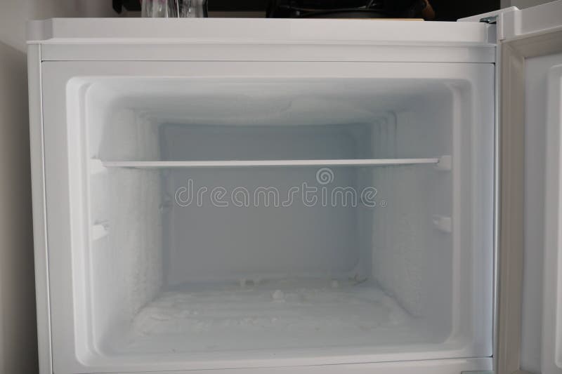 Open empty fridge at home stock image. Image of colours - 276725565