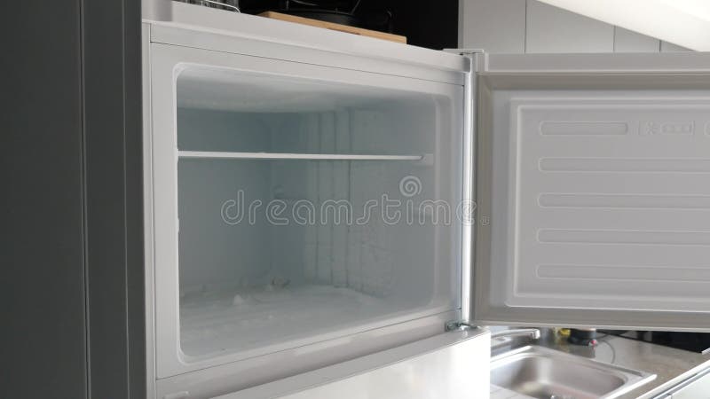 Open empty fridge at home stock footage. Video of cool - 279271228
