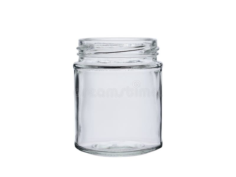 Open Empty Jar Made of Transparent Glass for Food and Canned Food ...