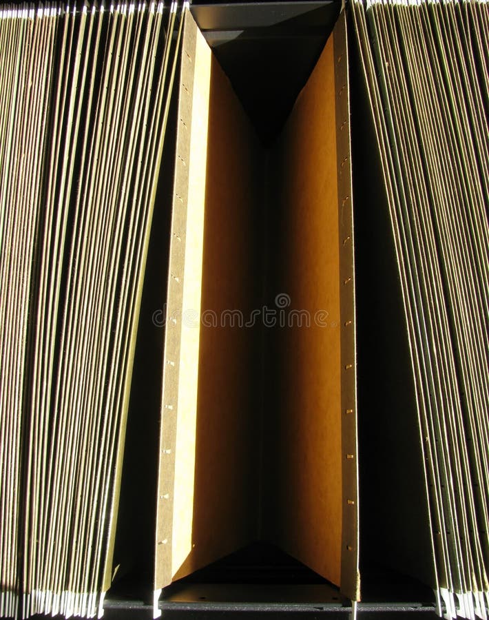 Open Empty Hanging File Folders in Drawer. Stock Image - Image of ...