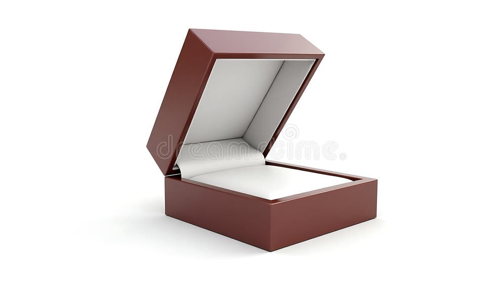 Open Empty Jewelry Box Isolated on White Background, Ready for a Gift ...