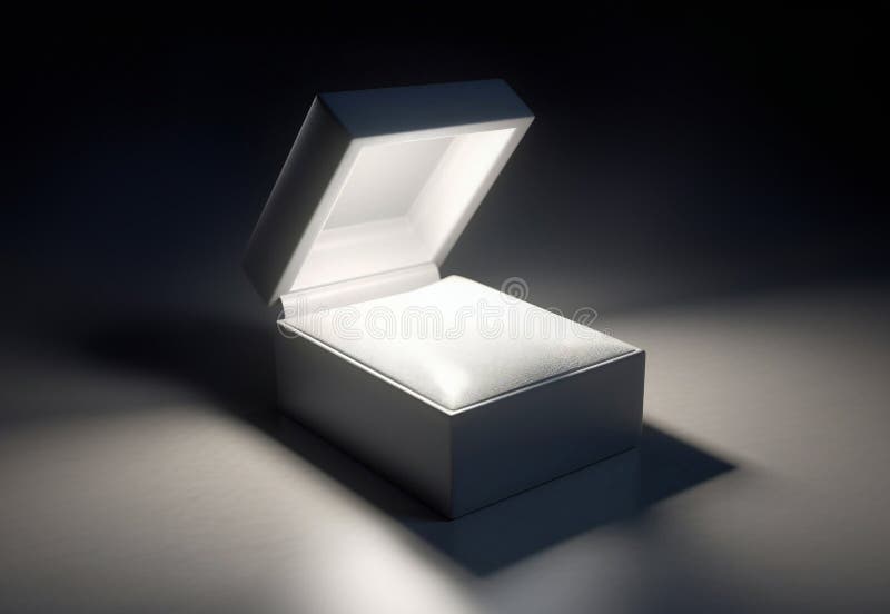 Open Empty Jewelry Box Mockup. Template for Bijouterie Sale ...