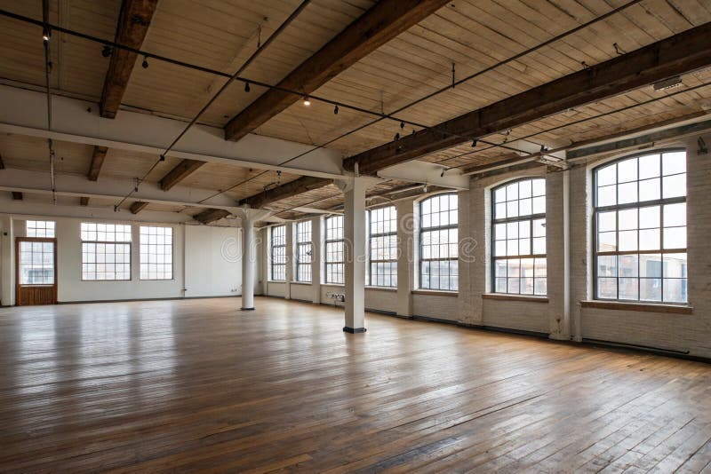 Empty loft space stock illustration. Illustration of contemporary ...