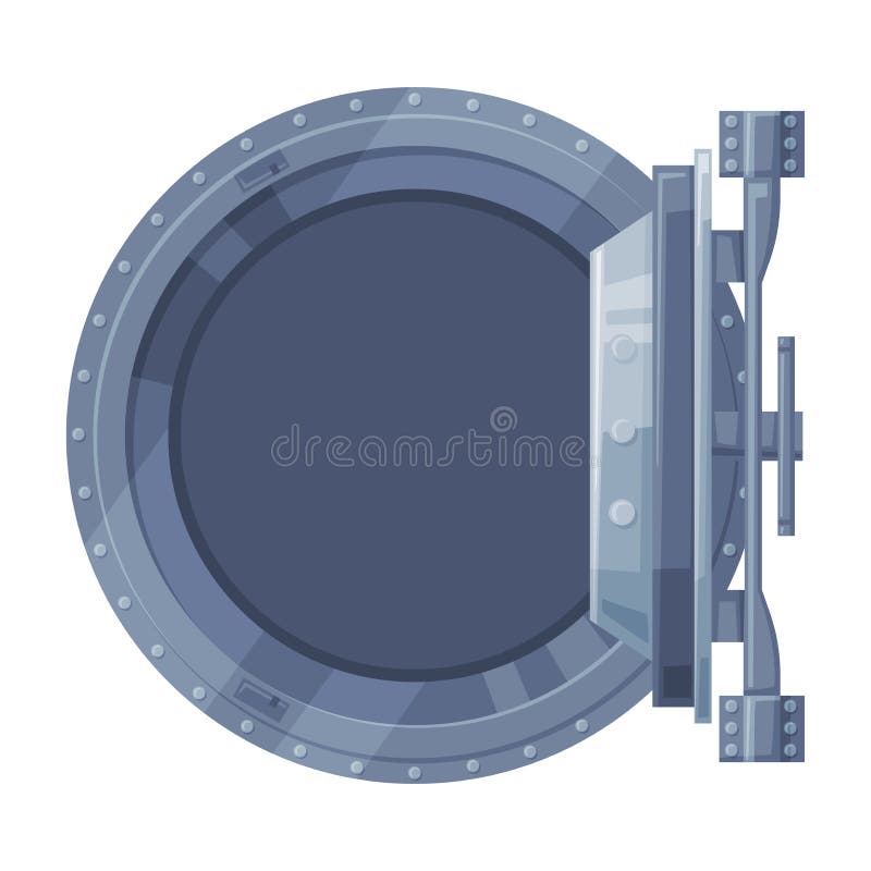 Open Empty Metal Safe or Strongbox for Securing Valuable Object Vector ...